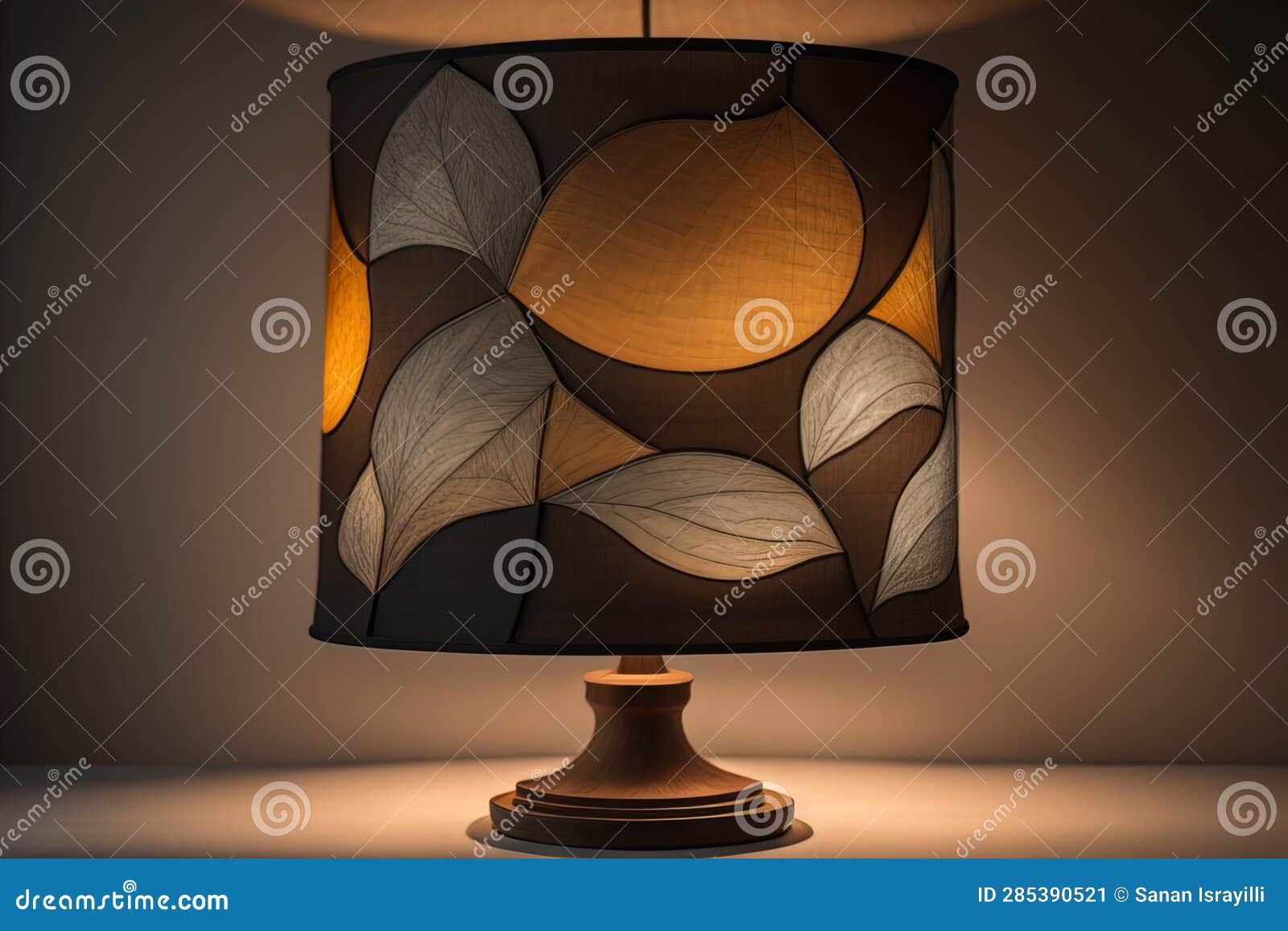 Decorative Table Lamp on Solid Color Background. Ai Generative Stock ...