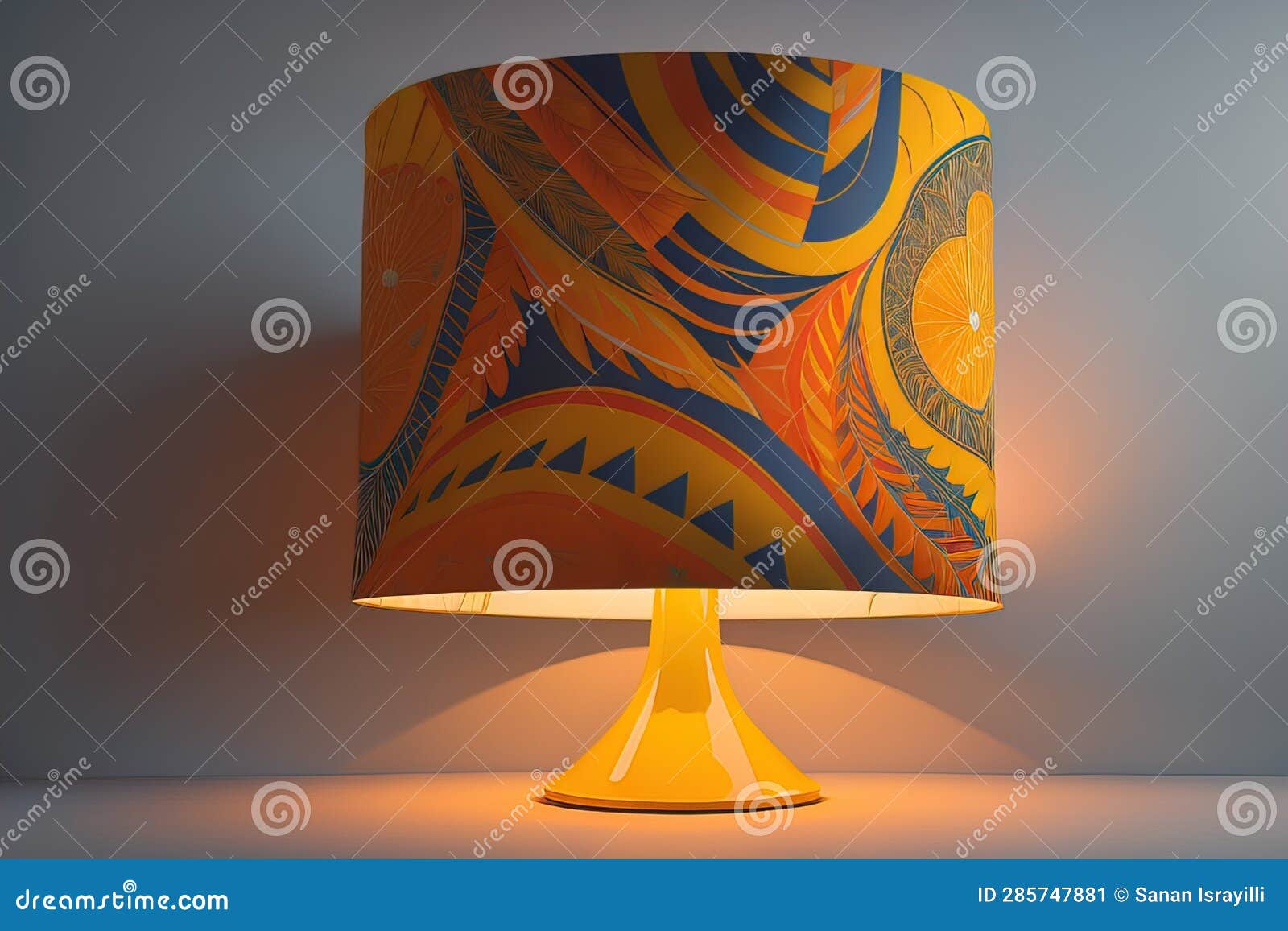 Decorative Table Lamp on Solid Color Background. Ai Generative Stock ...