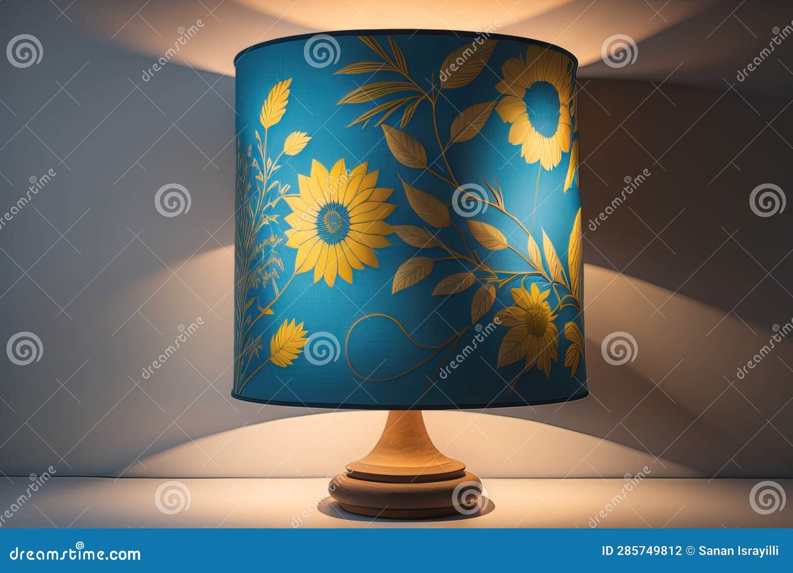 Decorative Table Lamp on Solid Color Background. Ai Generative Stock ...