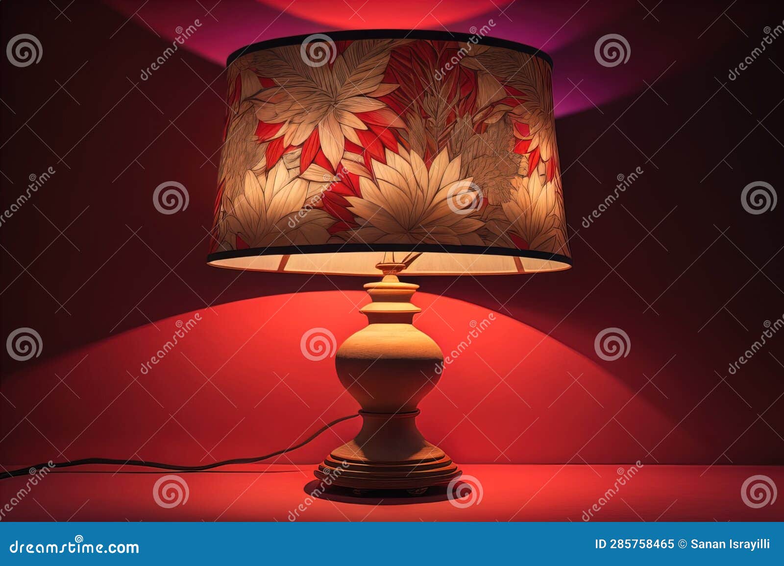 Decorative Table Lamp on Solid Color Background. Ai Generative Stock ...