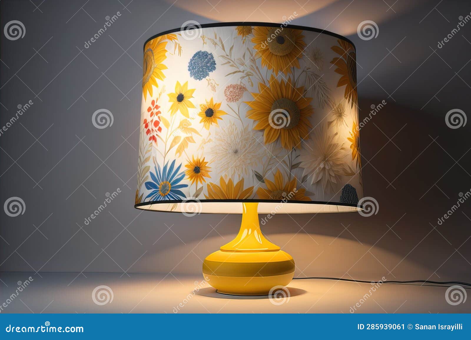 Decorative Table Lamp on Solid Color Background. Ai Generative Stock ...