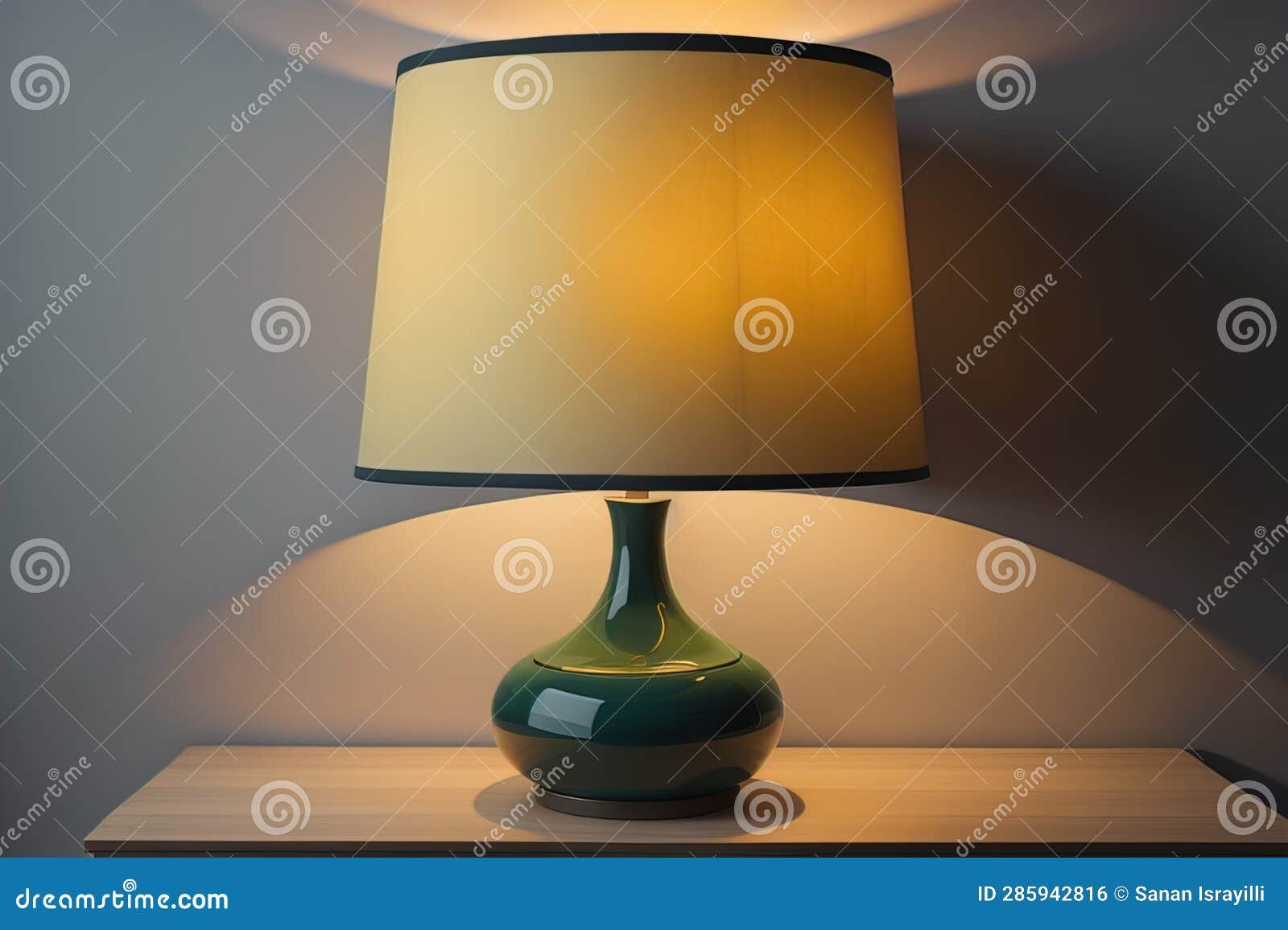 Decorative Table Lamp on Solid Color Background. Ai Generative Stock ...