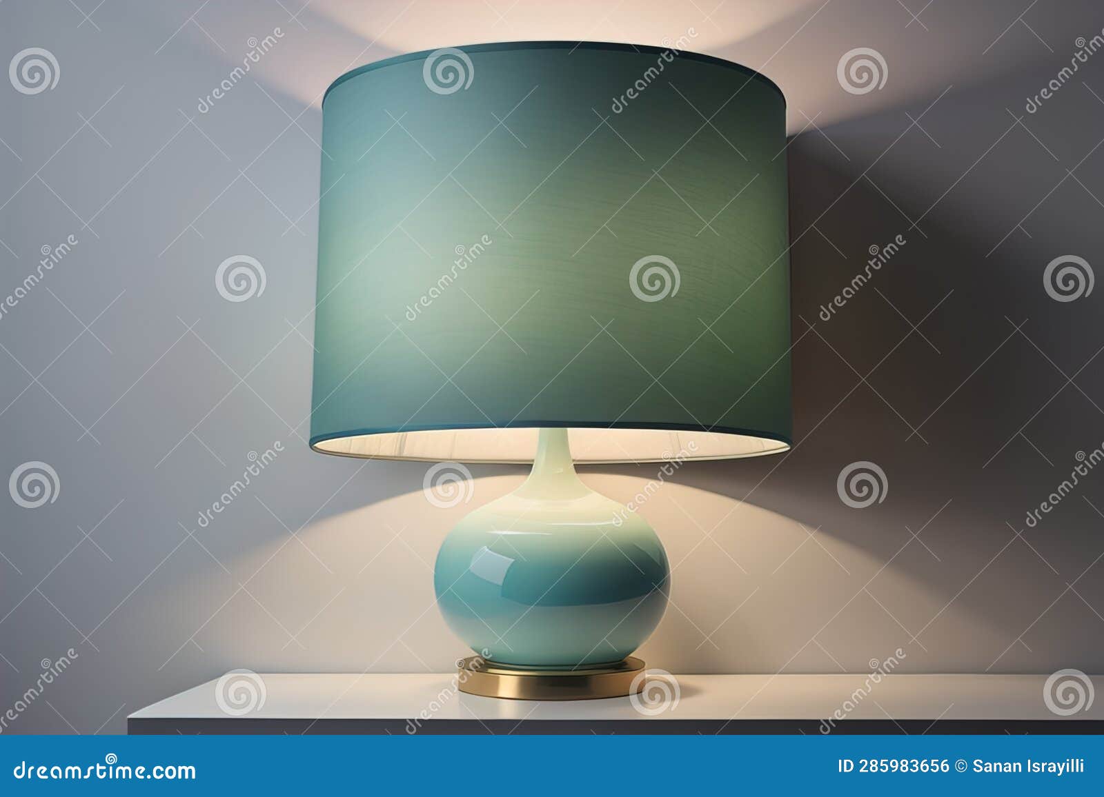 Decorative Table Lamp on Solid Color Background. Ai Generative Stock ...