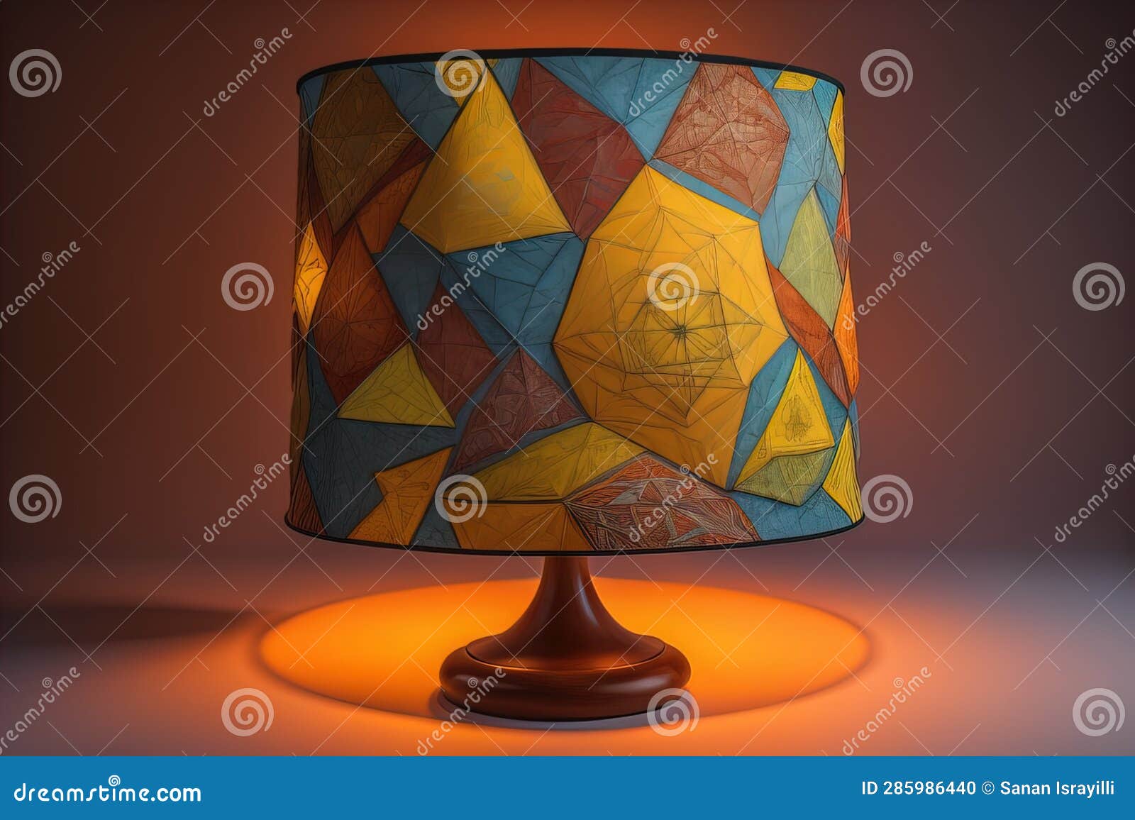 Decorative Table Lamp on Solid Color Background. Ai Generative Stock ...