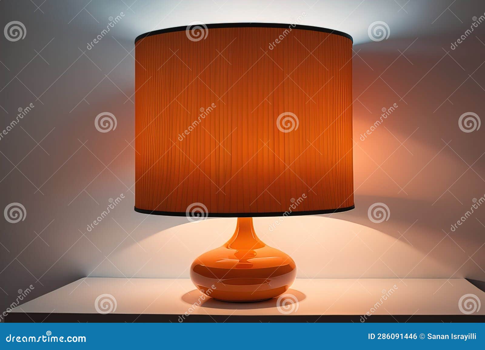 Decorative Table Lamp on Solid Color Background. Ai Generative Stock ...