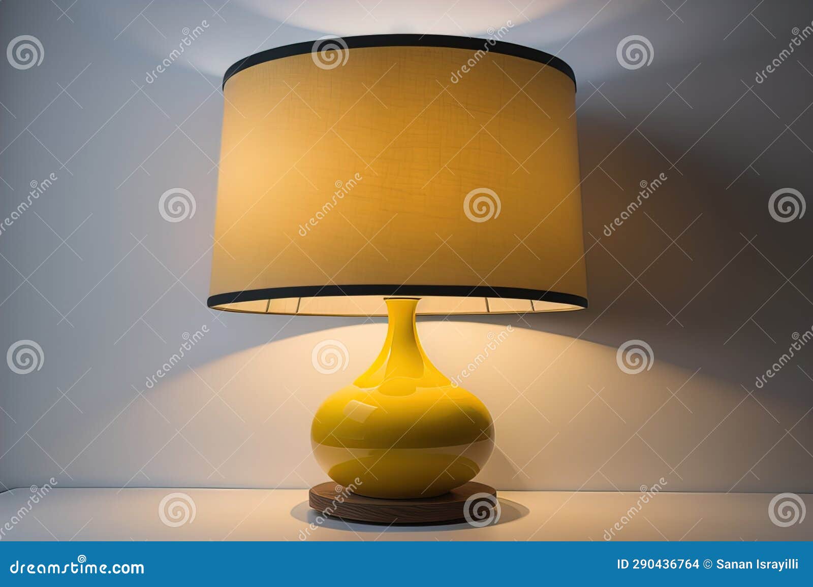 Decorative Table Lamp on Solid Color Background. Ai Generative Stock ...