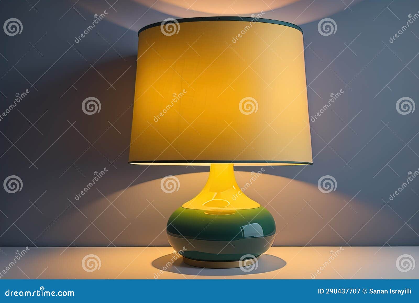 Decorative Table Lamp on Solid Color Background. Ai Generative Stock ...