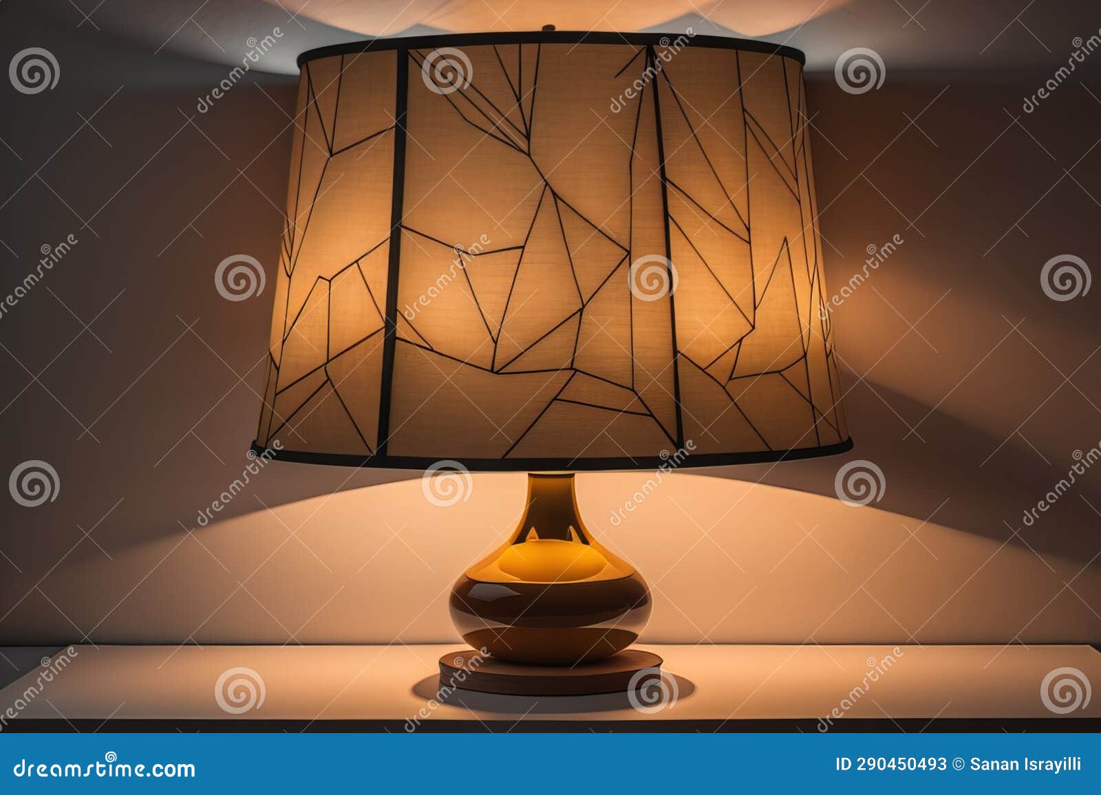 Decorative Table Lamp on Solid Color Background. Ai Generative Stock ...