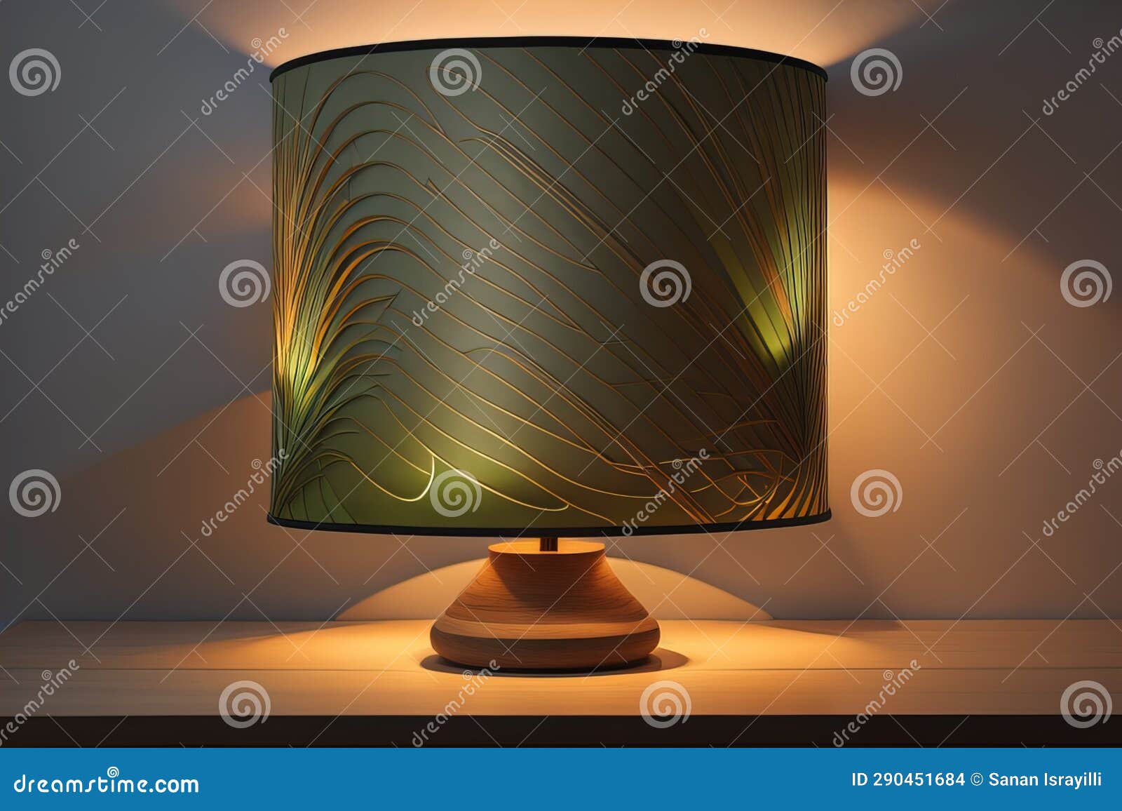 Decorative Table Lamp on Solid Color Background. Ai Generative Stock ...