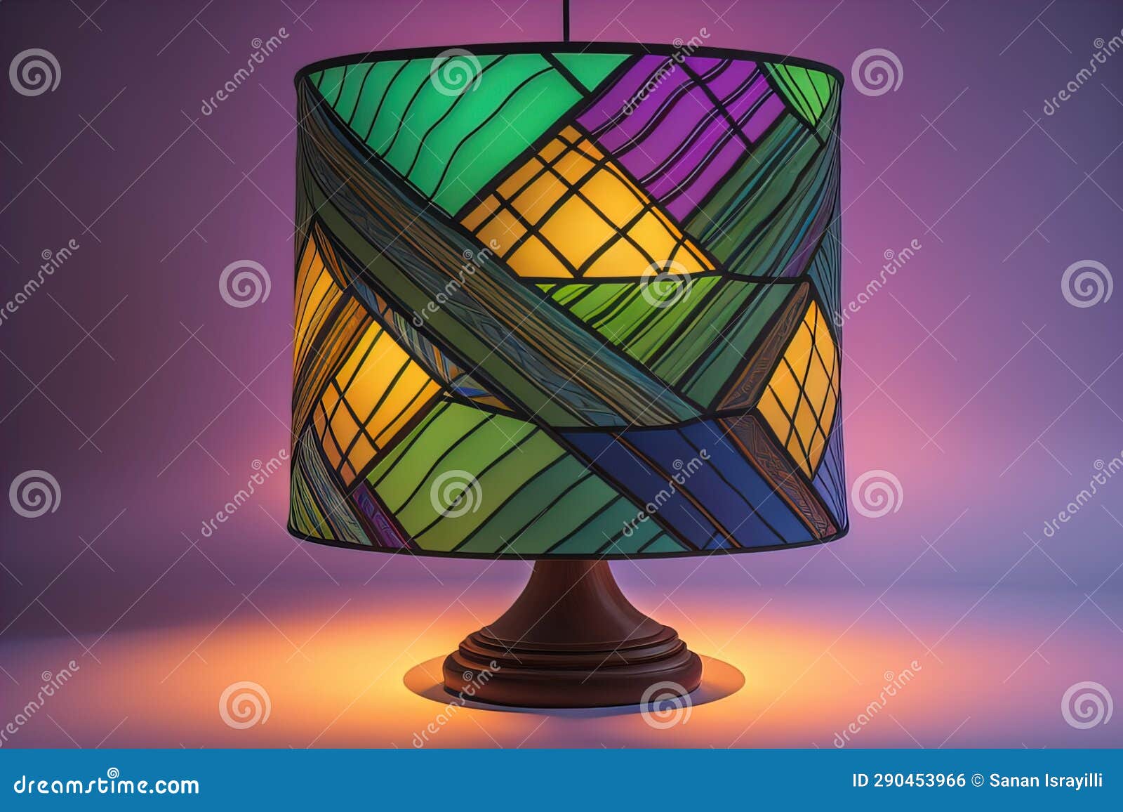 Decorative Table Lamp on Solid Color Background. Ai Generative Stock ...