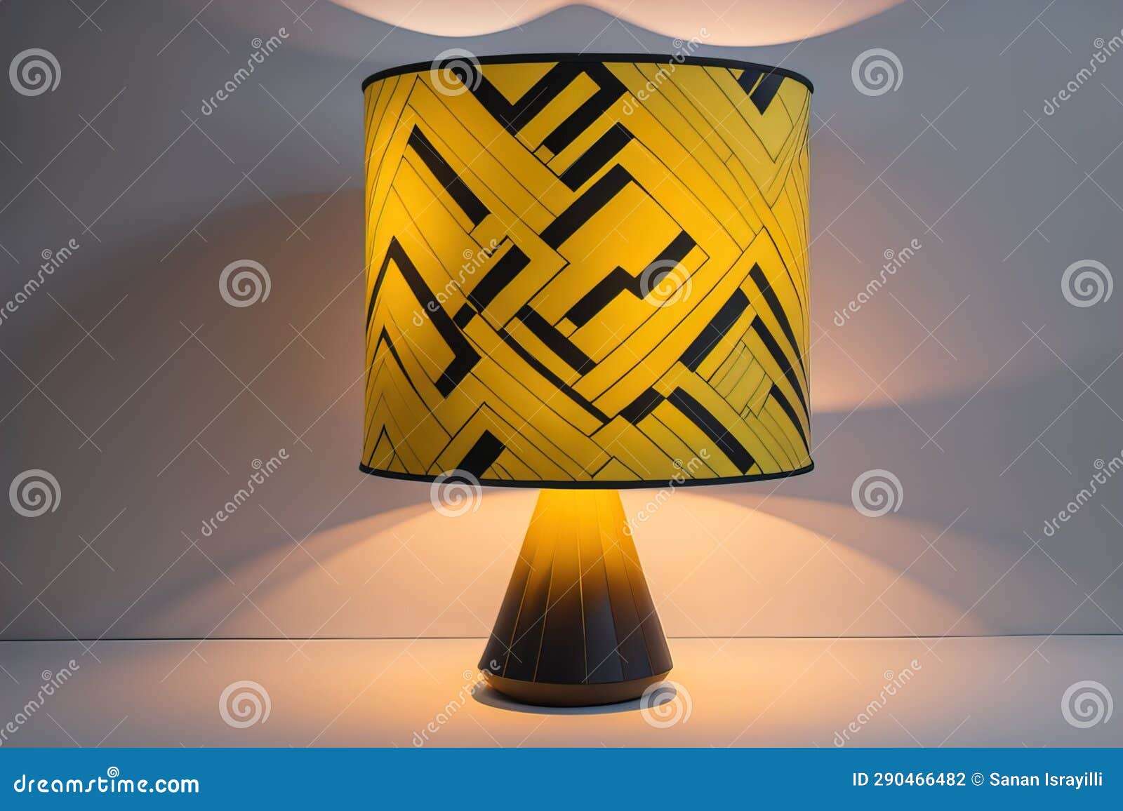 Decorative Table Lamp on Solid Color Background. Ai Generative Stock ...