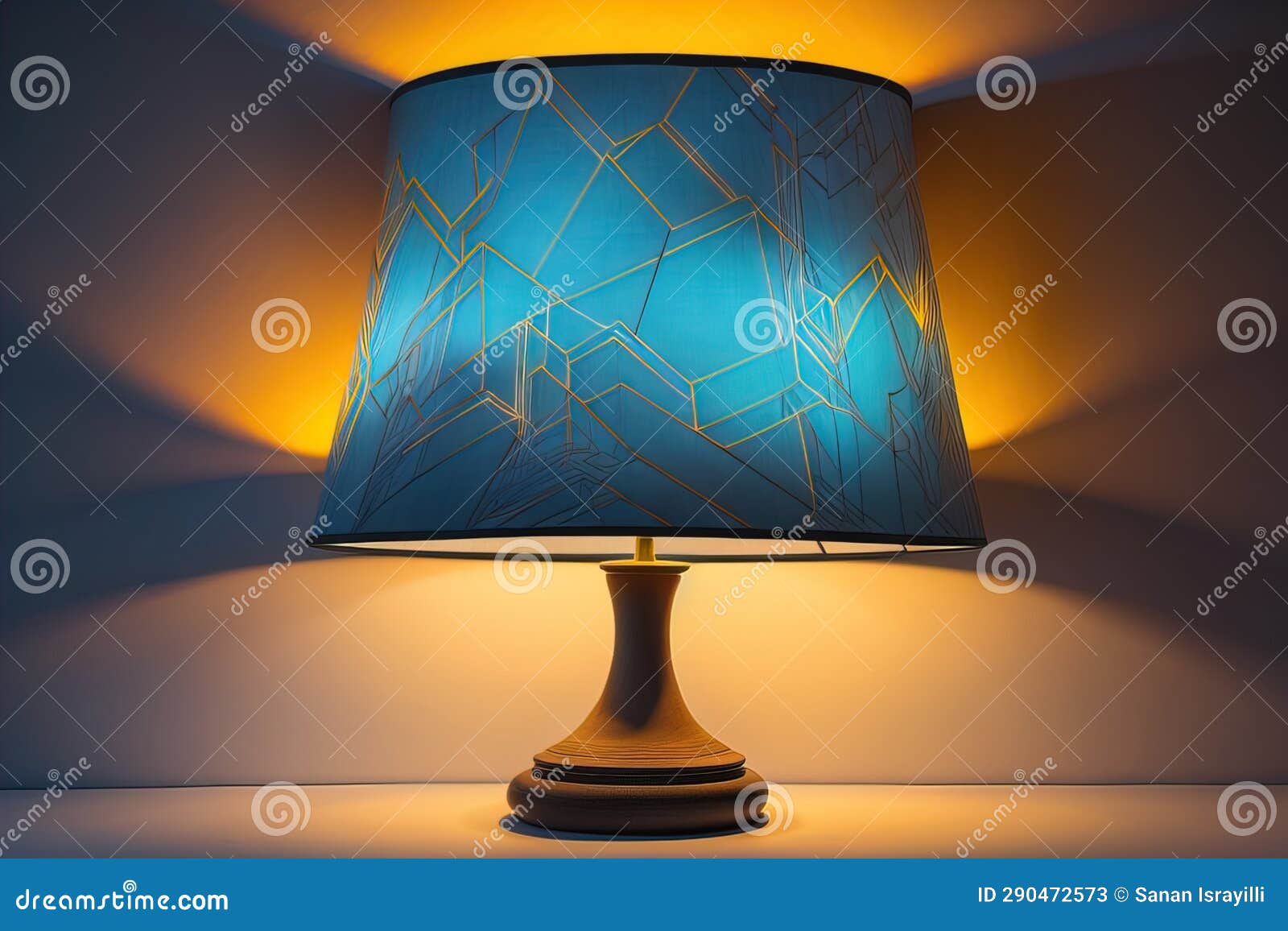 Decorative Table Lamp on Solid Color Background. Ai Generative Stock ...