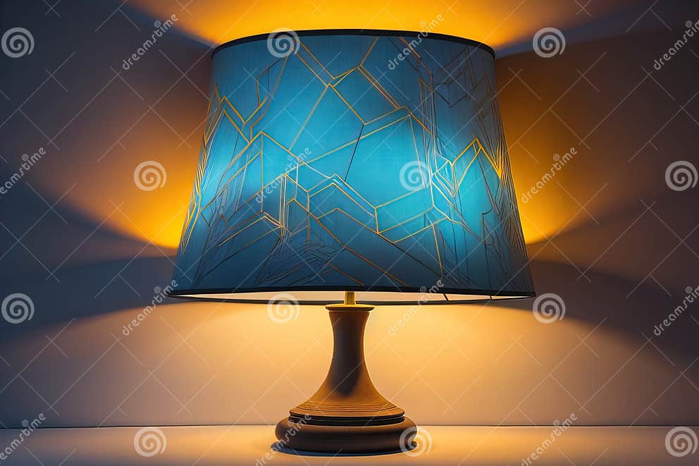 Decorative Table Lamp on Solid Color Background. Ai Generative Stock ...