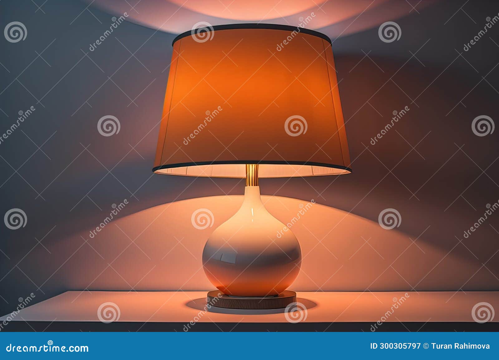 Decorative Table Lamp on Solid Color Background. Ai Generative Stock ...