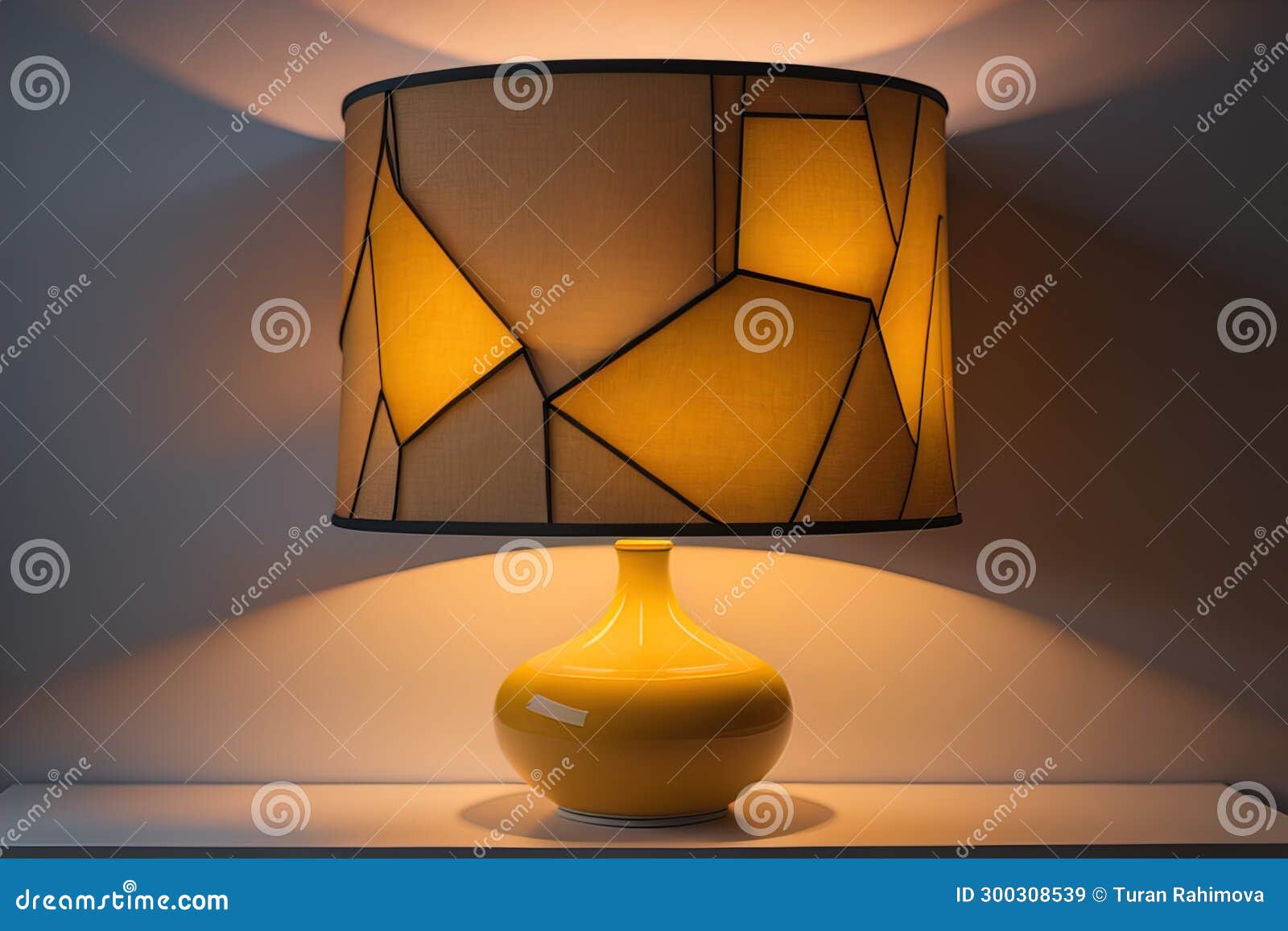Decorative Table Lamp on Solid Color Background. Ai Generative Stock ...