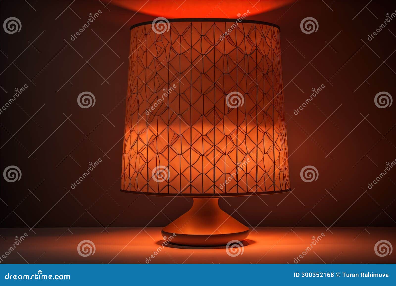 Decorative Table Lamp on Solid Color Background. Ai Generative Stock ...