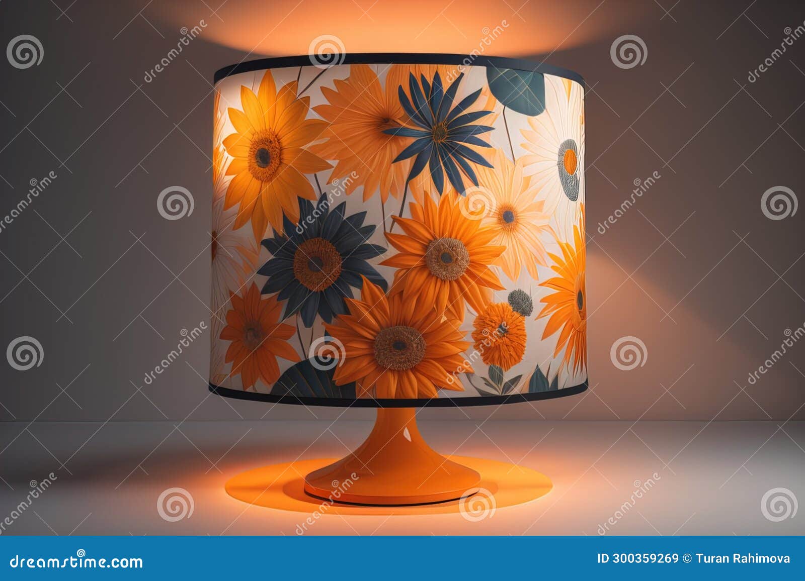 Decorative Table Lamp on Solid Color Background. Ai Generative Stock ...