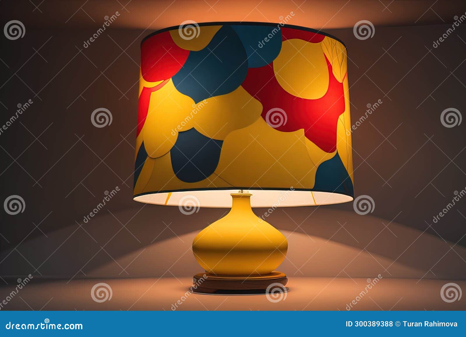 Decorative Table Lamp on Solid Color Background. Ai Generative Stock ...