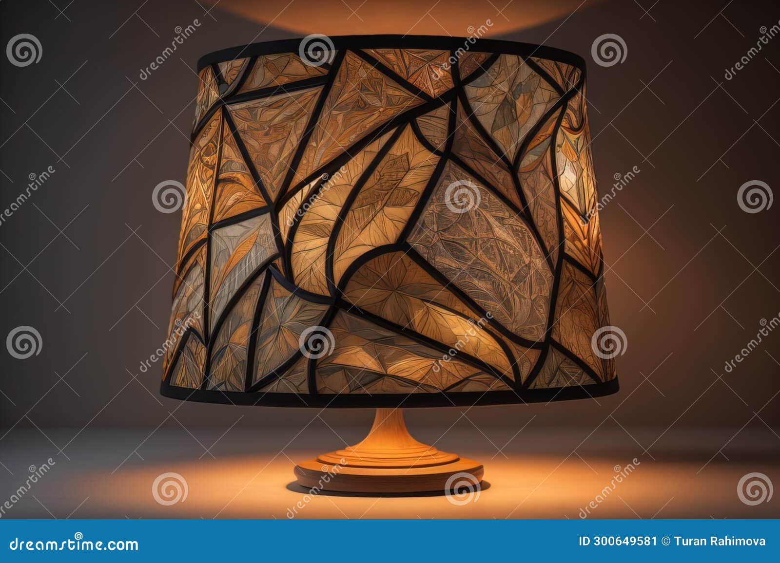 Decorative Table Lamp on Solid Color Background. Ai Generative Stock ...