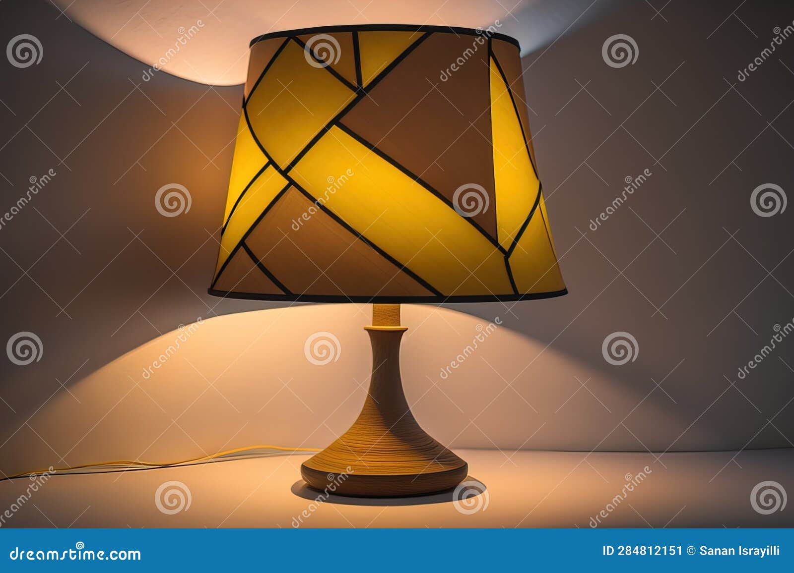 Decorative Table Lamp on Solid Color Background. Ai Generative Stock ...