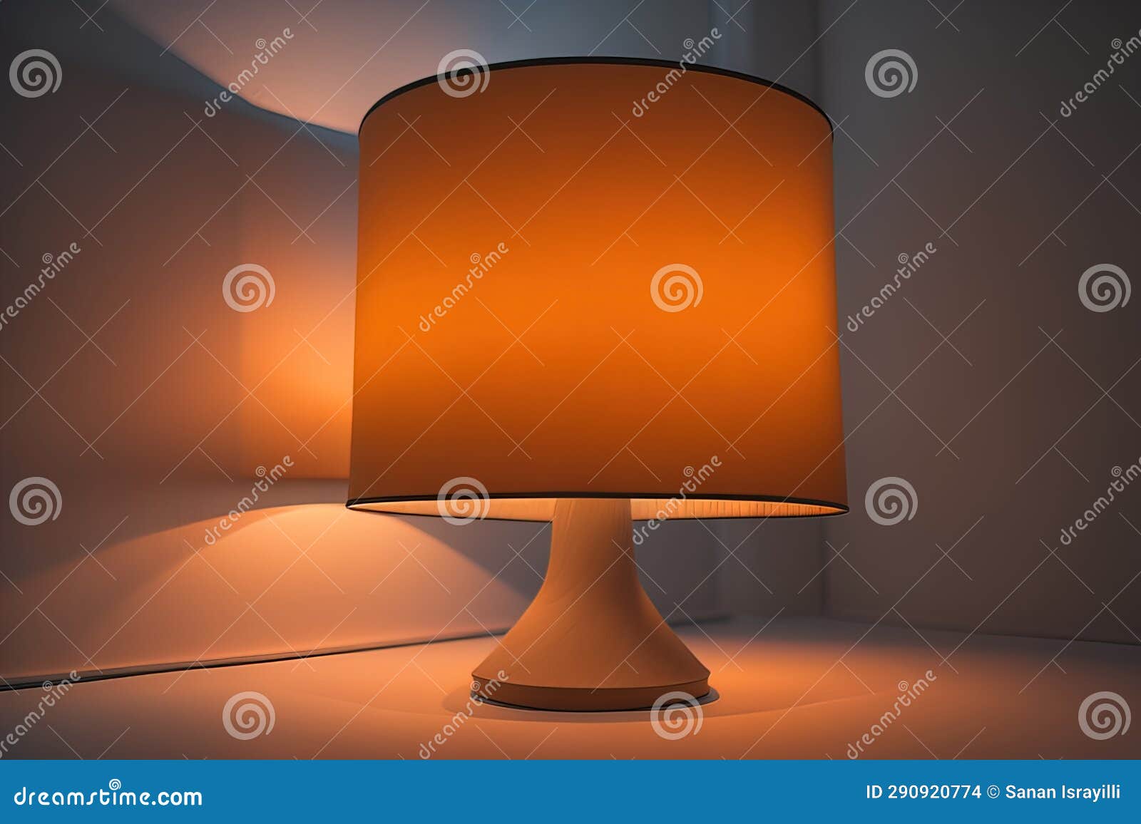 Decorative Table Lamp on Solid Color Background. Ai Generative Stock ...