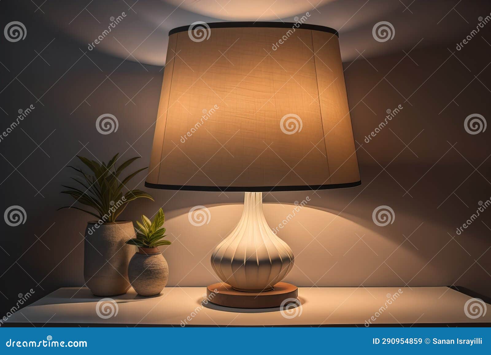 Decorative Table Lamp on Solid Color Background. Ai Generative Stock ...