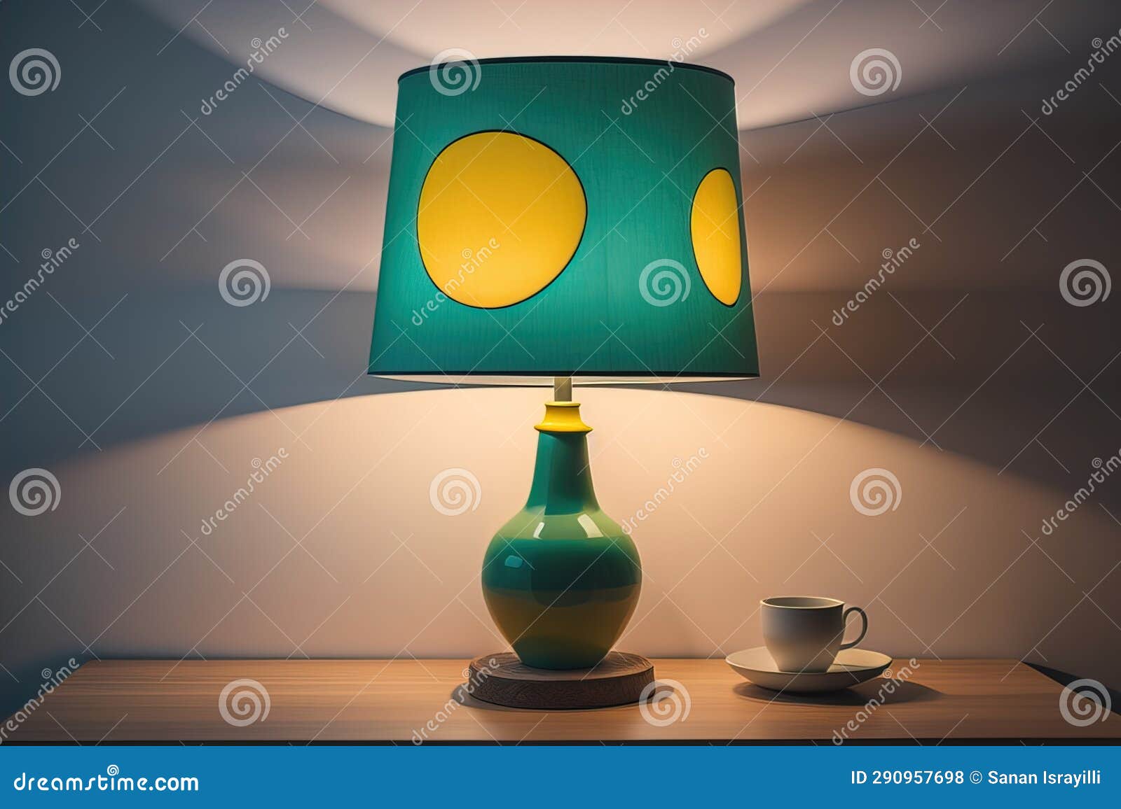 Decorative Table Lamp on Solid Color Background. Ai Generative Stock ...