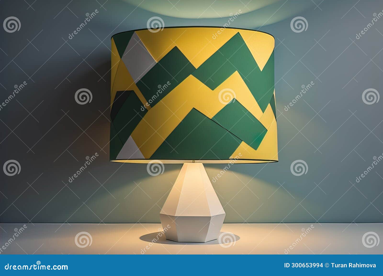 Decorative Table Lamp on Solid Color Background. Ai Generative Stock ...