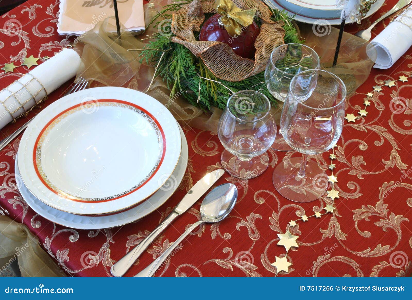 Decorative table serving. stock photo. Image of decorative - 7517266