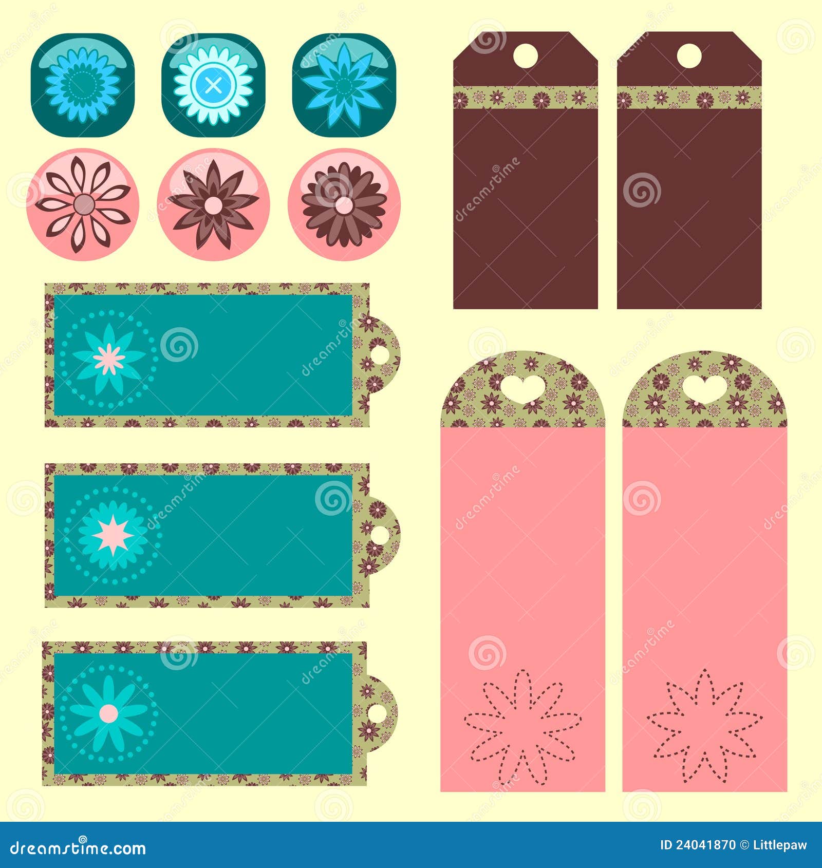 Decorative tags set stock vector. Illustration of decorative - 24041870