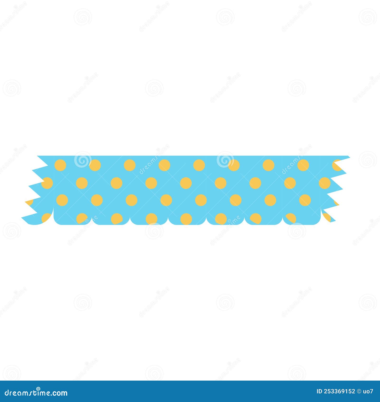 Cartoon Decorative Tape. Circle Pattern Adhesive Tape Stock Vector ...