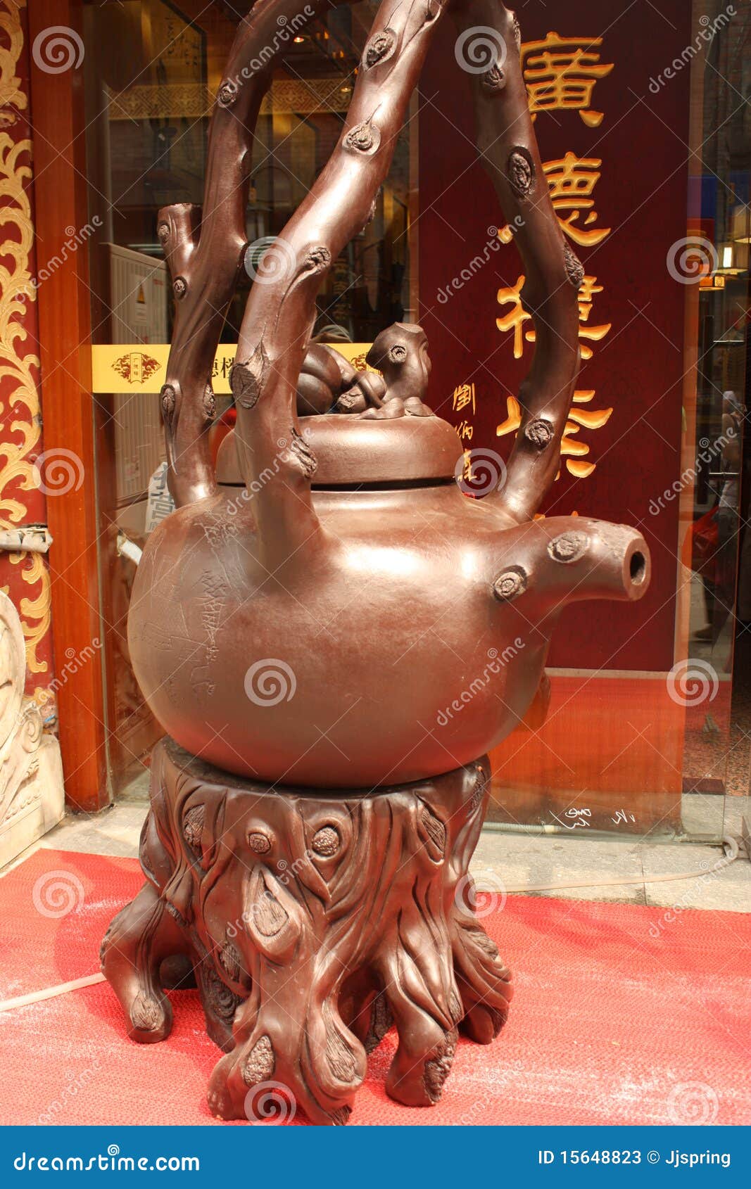 Decorative Teapot at the Tea Shop in Beijing Stock Image - Image of ...