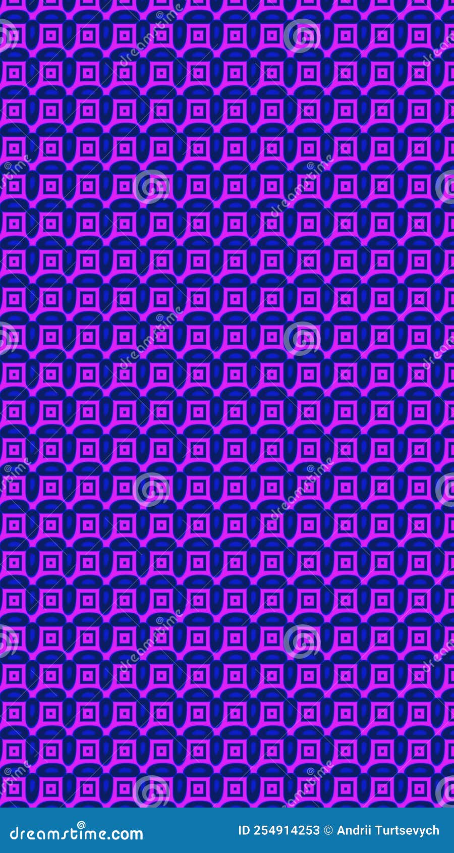 Decorative Texture Made of Round Curved and Rectangular Shapes, Magenta ...