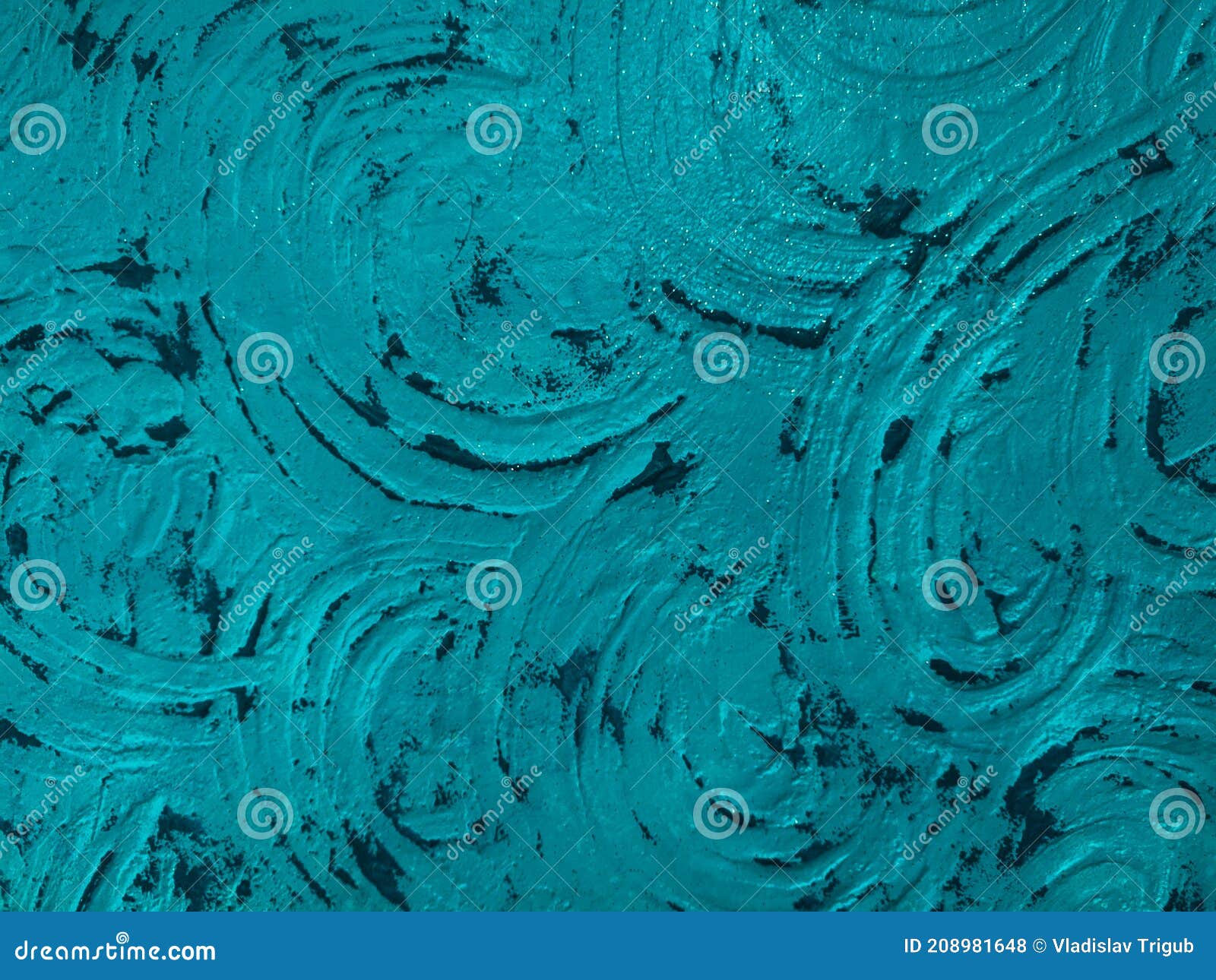 Decorative Texture of a Turquoise Wall with a Rounded Pattern. Stock ...