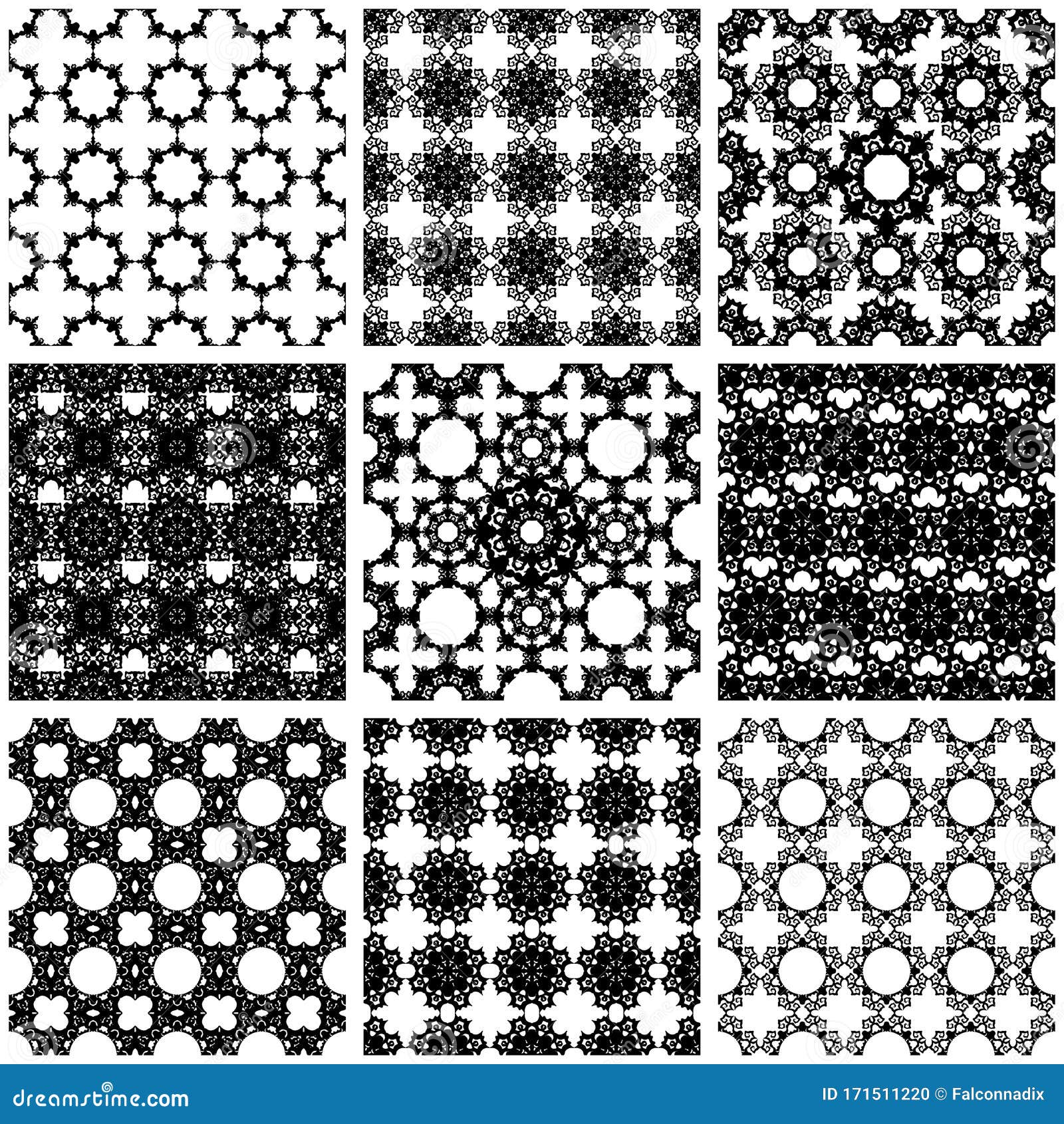 Decorative Textures Collection Stock Vector - Illustration of graphic ...
