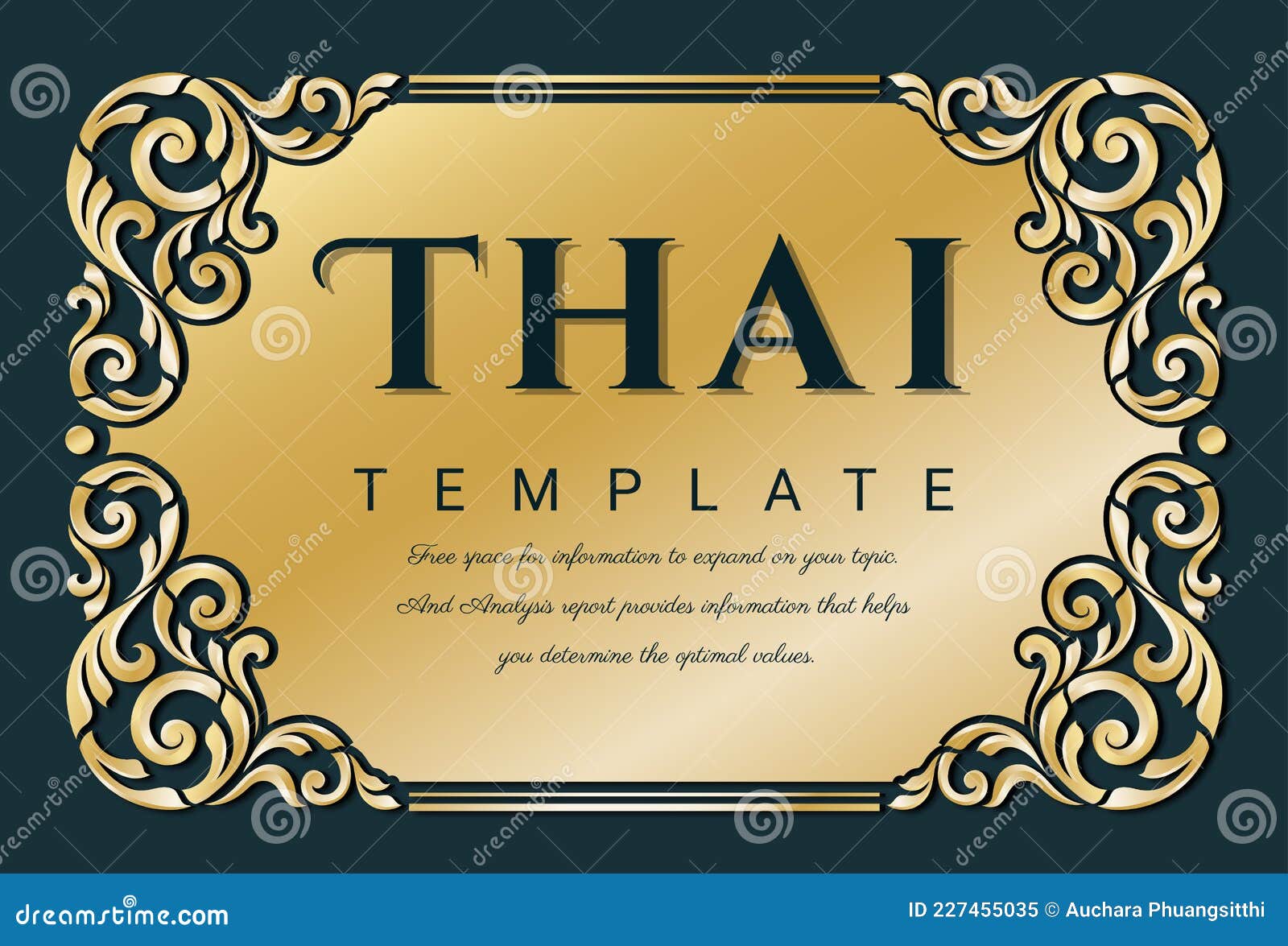 Decorative Thai Traditional Art Frame For Invitations, Frames, Menus ...
