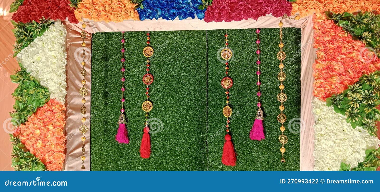 Decorative Threads with a Greener Wall Background, Party Night. Stock ...