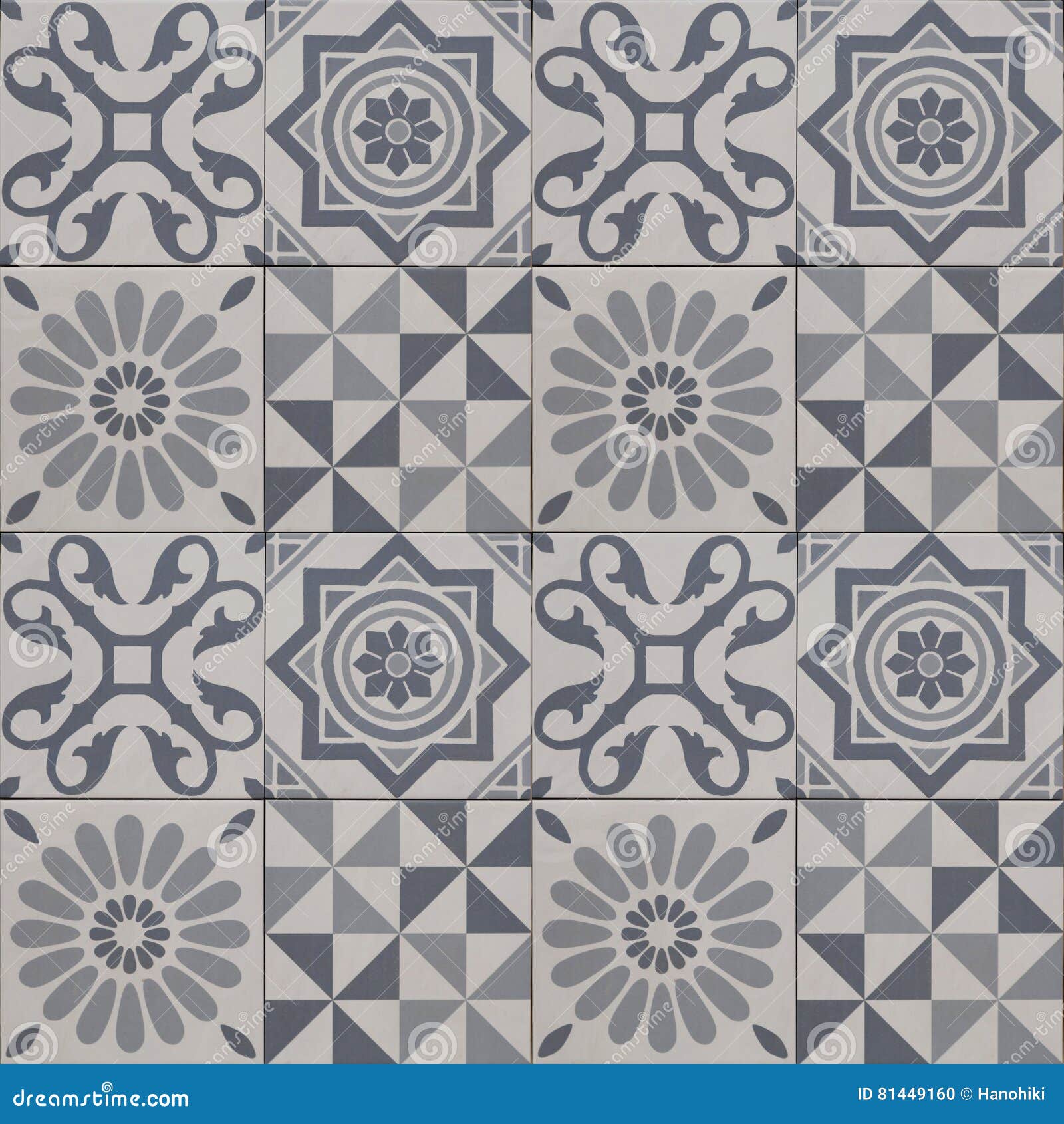 Decorative Tile Pattern , Geometric Patchwork Design Stock Illustration ...