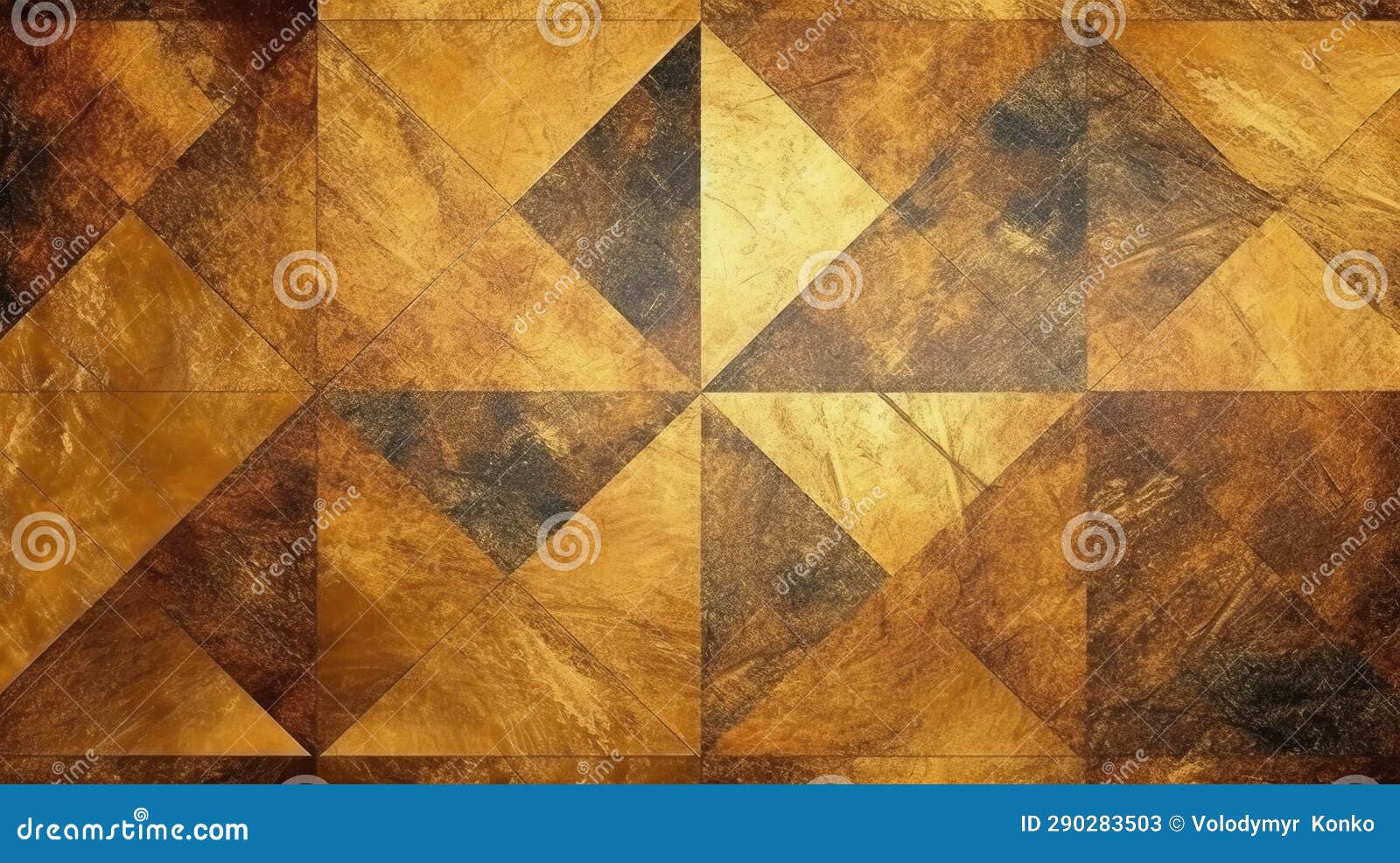 A Decorative Tiled Floor with a Geometric Pattern in Brown and Black ...