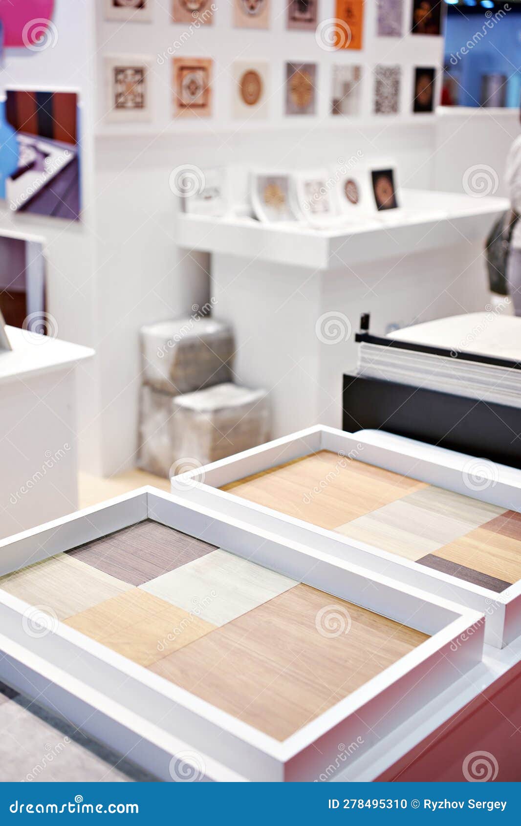 Decorative Tiles in the Form of Bricks Wall Panels in Exhibition Stock ...