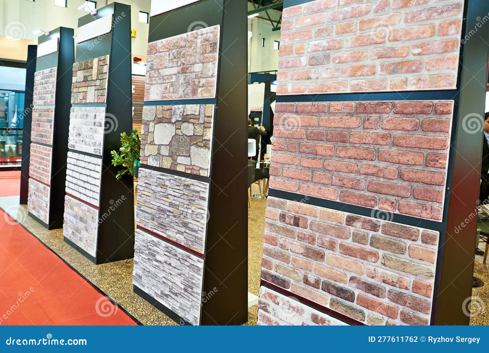 Decorative Tiles in the Form of Bricks Wall Panels in Exhibition Stock ...