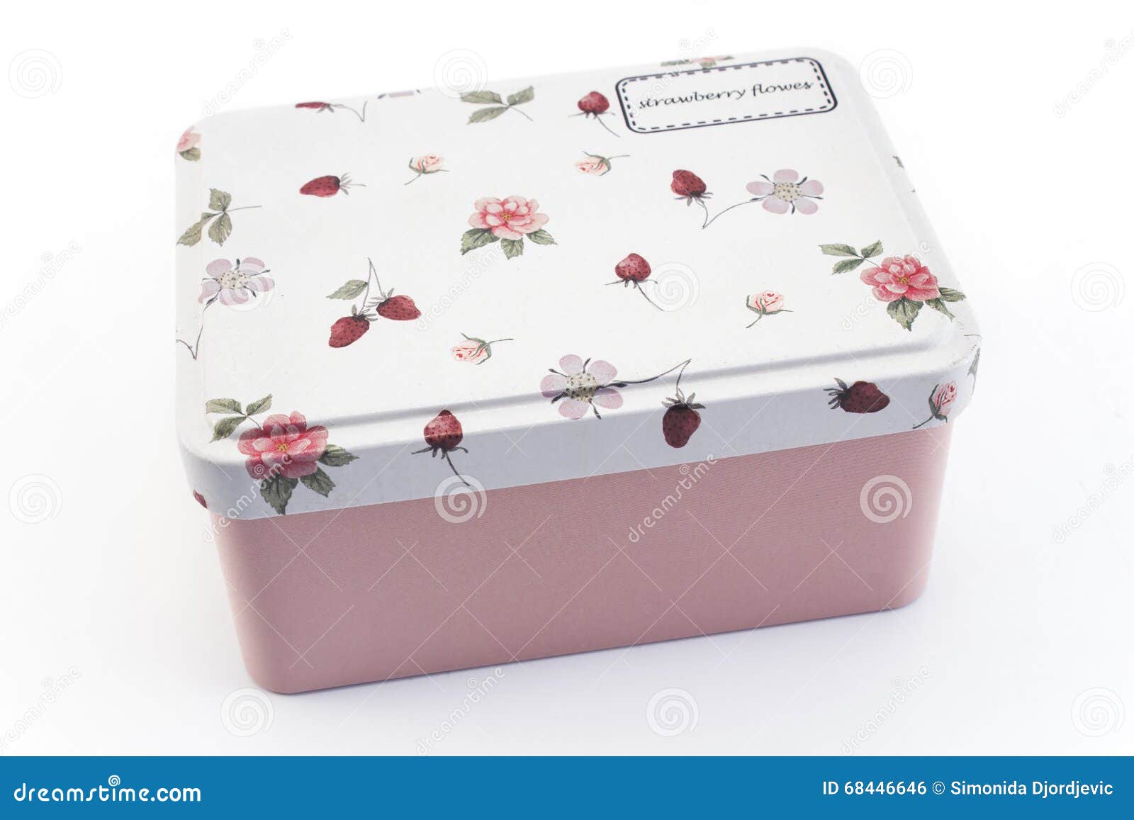Decorative Tin Box for Small Items Stock Photo - Image of white ...