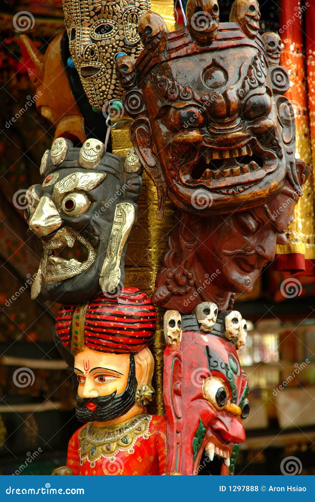Decorative Traditional Masks Royalty Free Stock Photos - Image: 1297888
