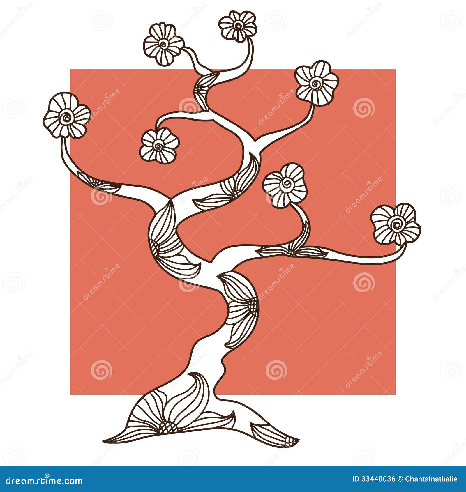 Decorative tree stock vector. Illustration of forest - 33440036