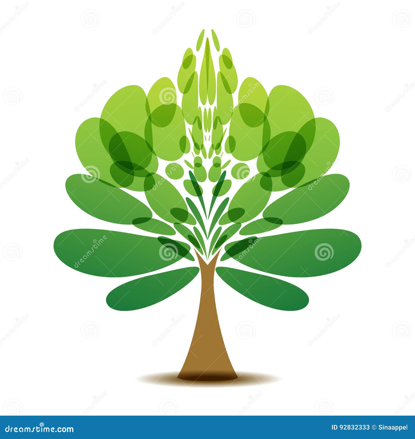 Decorative Tree Logo Cartoon Vector | CartoonDealer.com #92832333