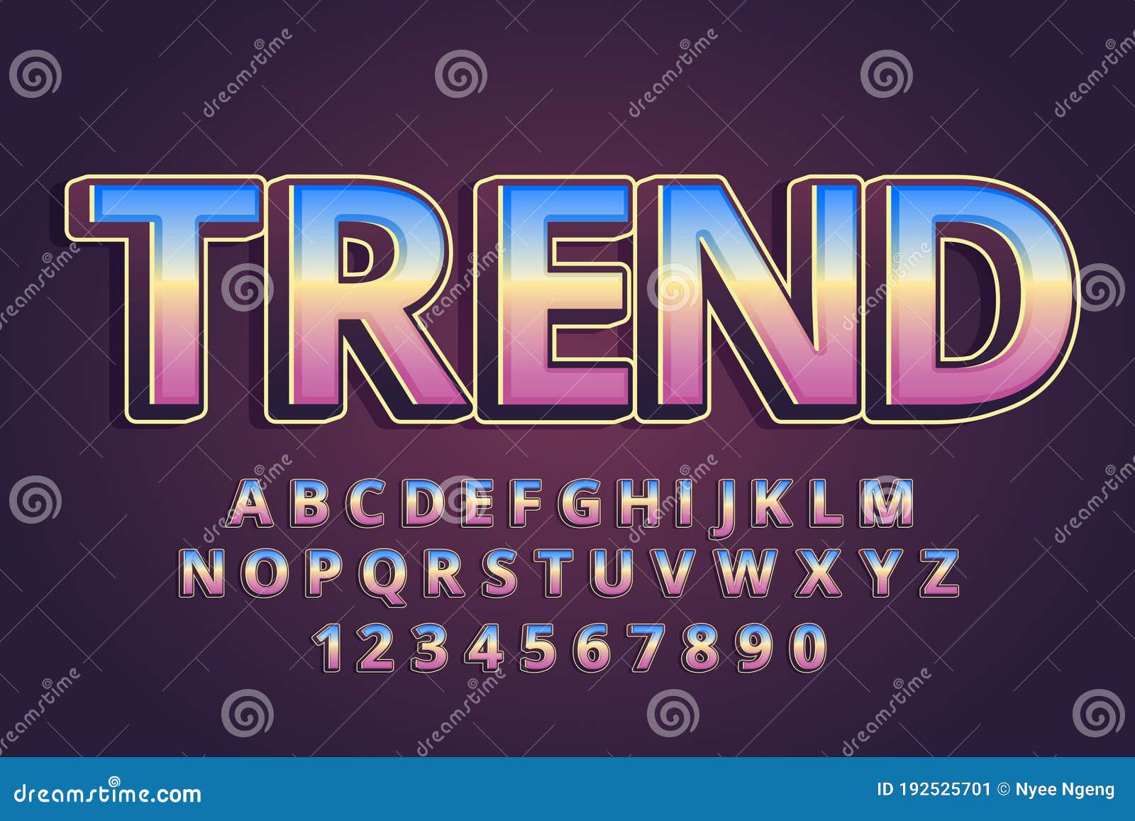 Decorative Trend Font and Alphabet Vector Stock Vector - Illustration ...