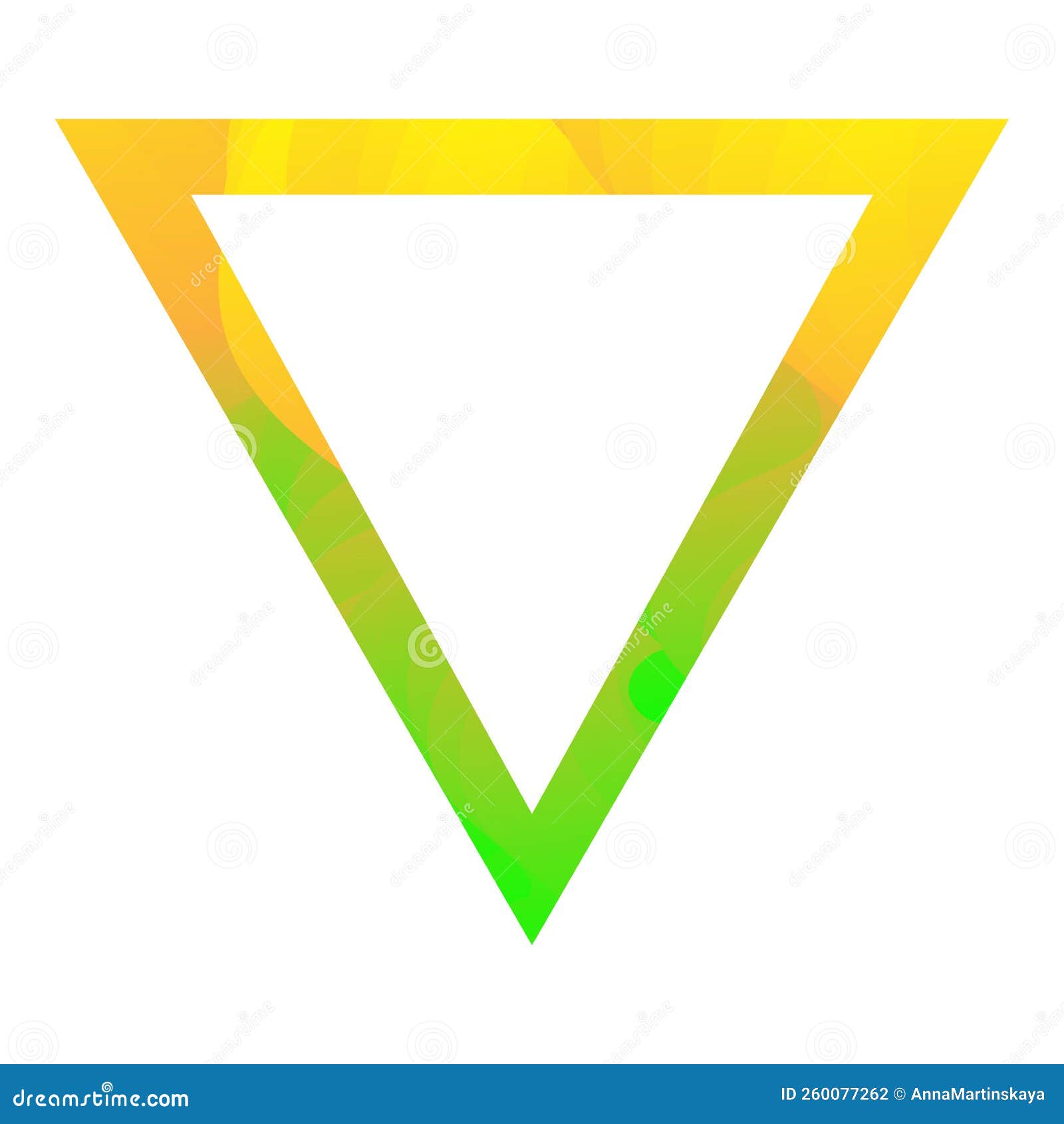 Decorative Triangle Frame with Green Yellow Gradient Stock Illustration ...