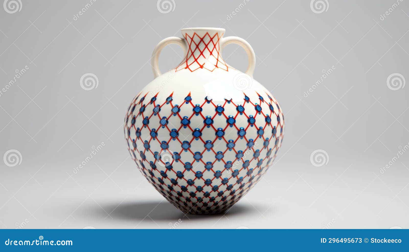 Colorful Geometric Design Vase with Intricate Detailing Stock ...