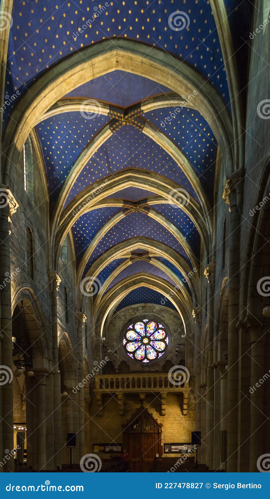 Decorative Vaulted Gothic Ceiling in a Church Stock Image - Image of ...