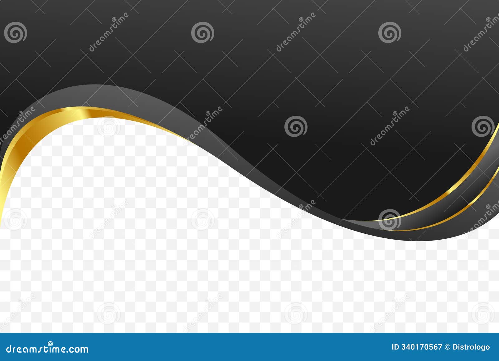 Decorative Vector Background Border In Black And Gold For Headers And ...